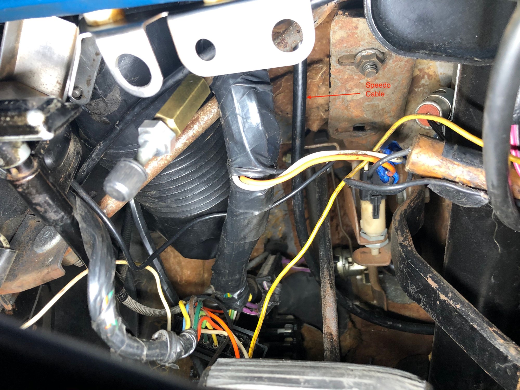 Routing speedometer cable around clutch petal - CorvetteForum ...