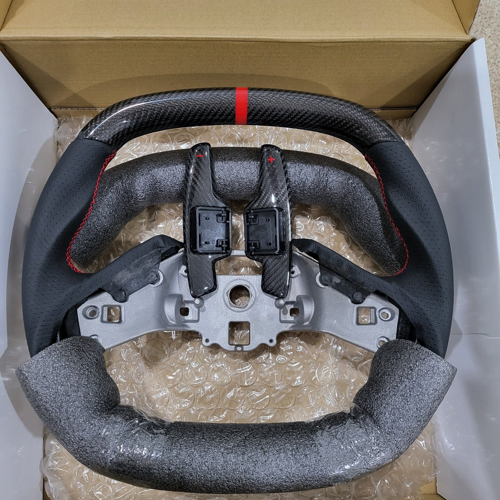 FS (For Sale) AGM Carbon Fiber High Wing & Carbon Steering wheel ...