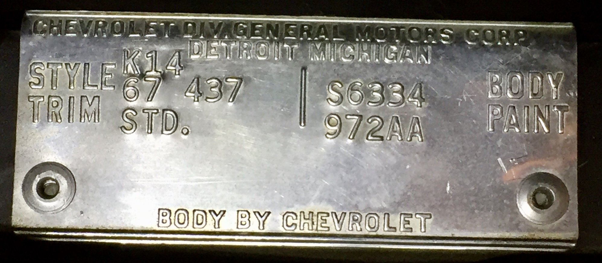 Trim tag Opinions - CorvetteForum - Chevrolet Corvette Forum Discussion