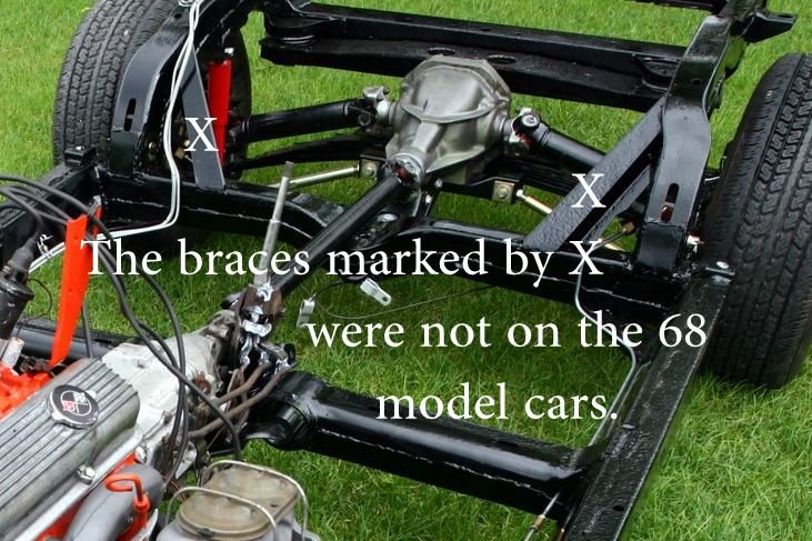 1968 Corvette Frame Kickup Braces on Rear Frame - When did they start ...