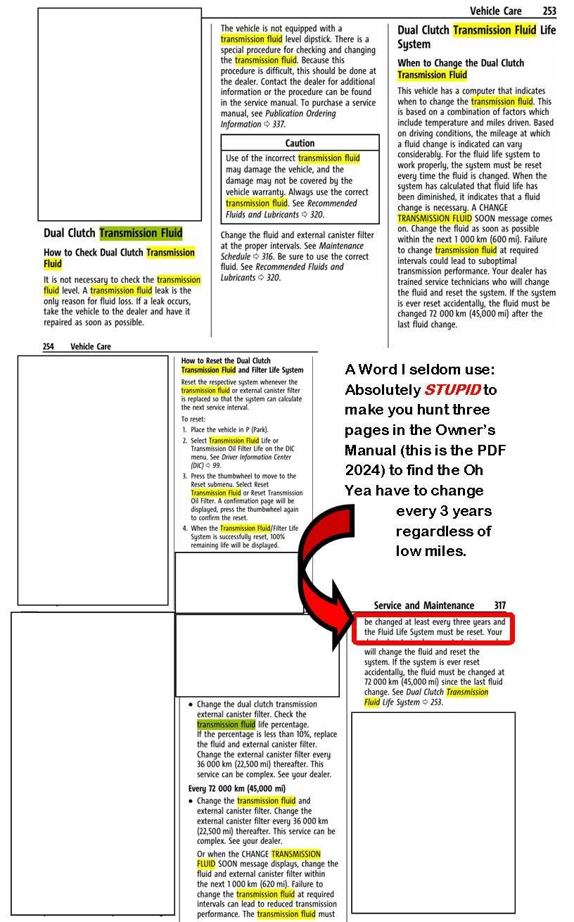Going in for 7500mi DCT Service - What Else? - Page 3 - CorvetteForum ...