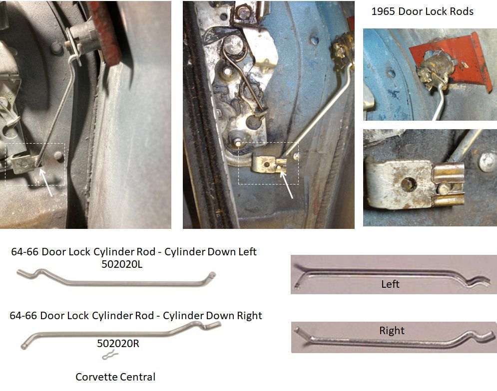 65 coupe outside door lock installation issues - CorvetteForum - Chevrolet Corvette Forum Discussion