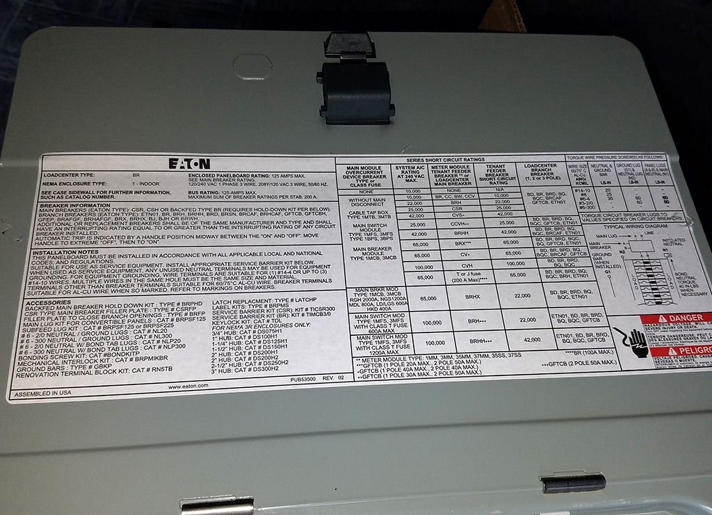 Defective Eaton BR load center? - DoItYourself.com Community Forums