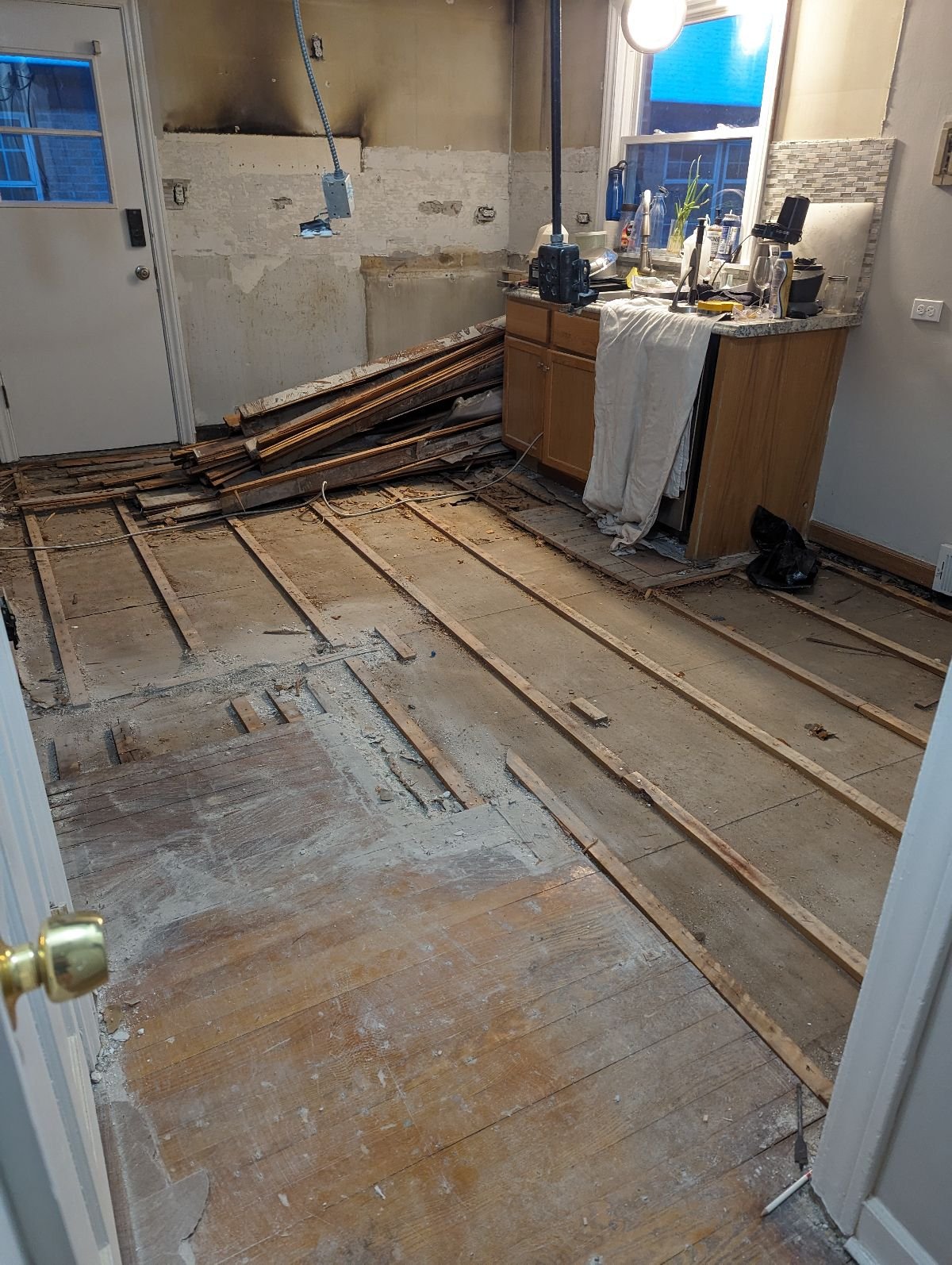 Installing hardwood flooring - strapping - DoItYourself.com Community ...