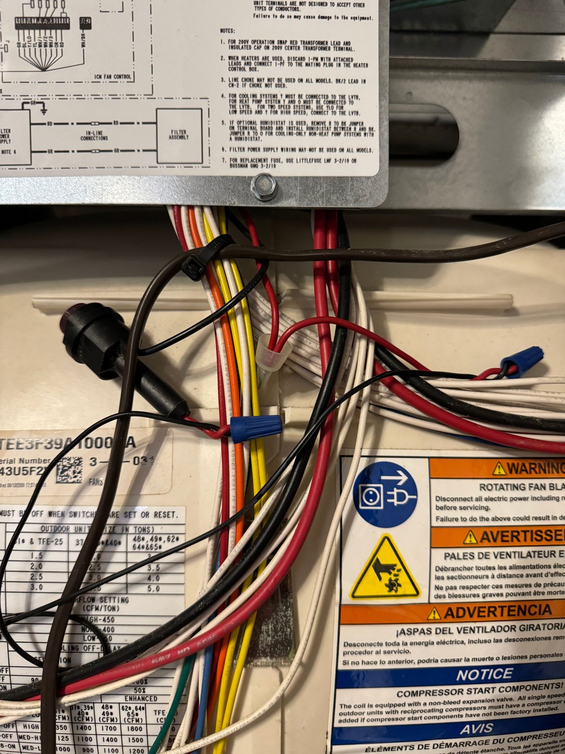 Thermostat C wire connection on older Trane - DoItYourself.com ...