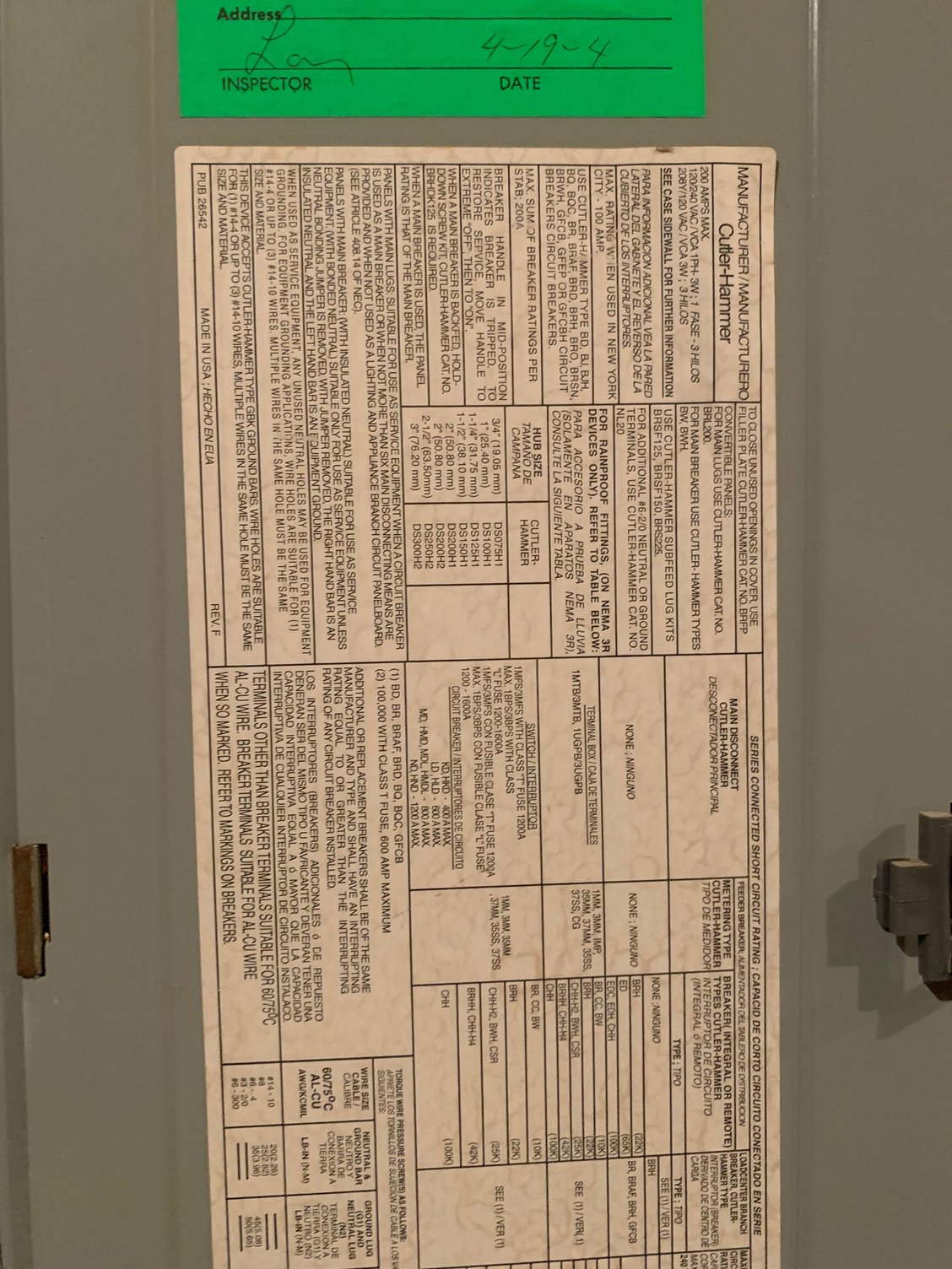 What model of CH panel ? - DoItYourself.com Community Forums