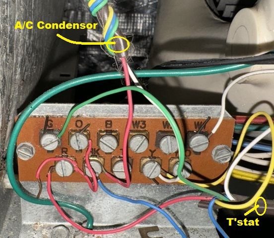 Thermostat C wire connection on older Trane - DoItYourself.com ...