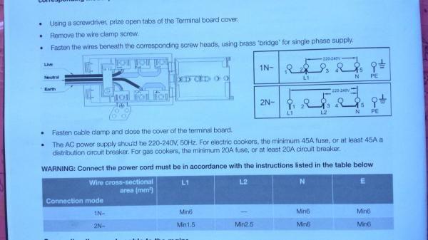 Connecting new stove - Australia - DoItYourself.com Community Forums
