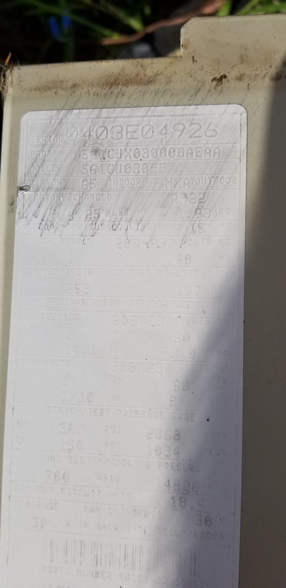 Fan Not Working - Old Magic Chef Air Condensing Unit - DoItYourself.com ...