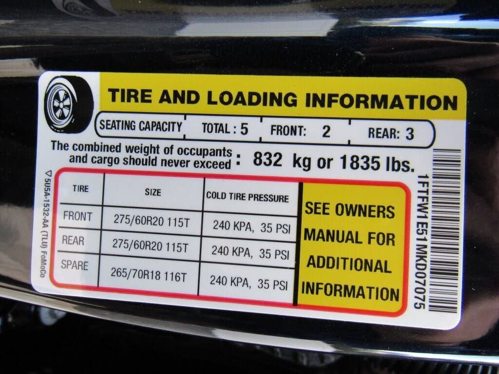 2021 hybrid payload yellow sticker - Ford F150 Forum - Community of ...
