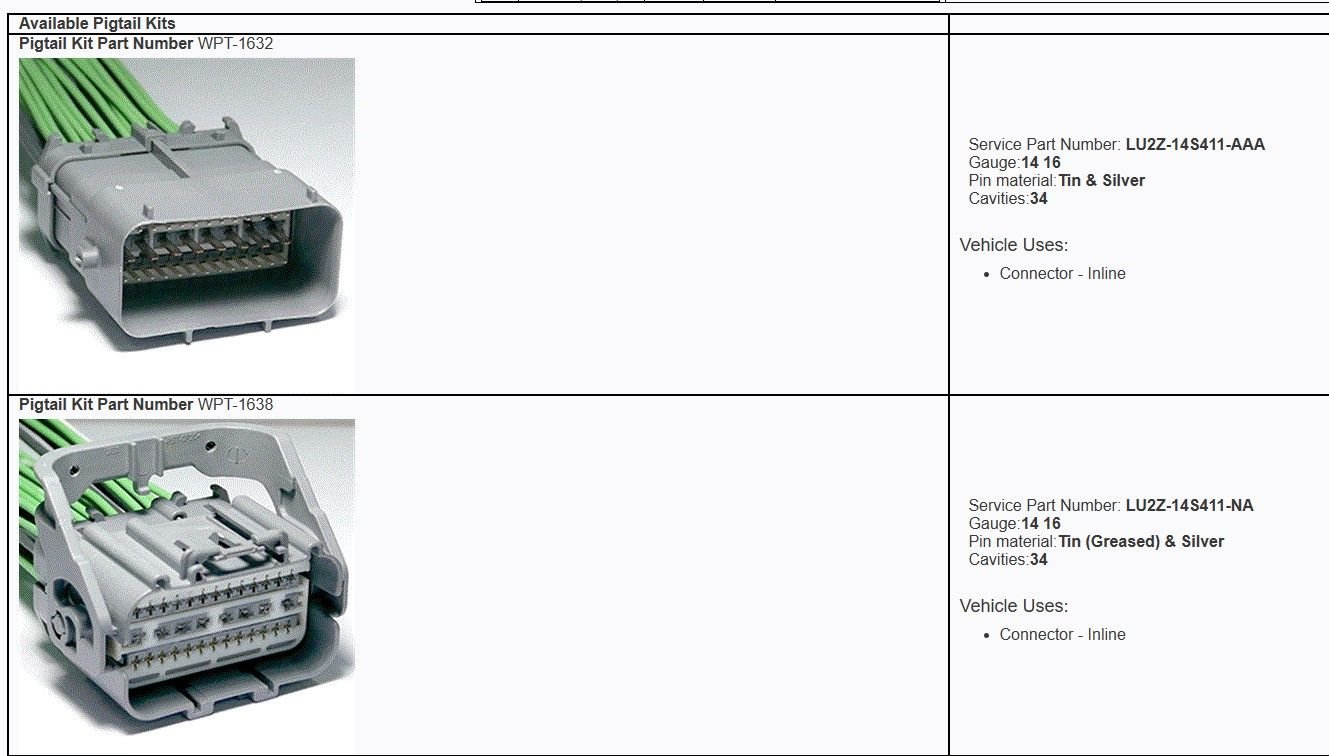 C316 Connector Part Numbers - Ford F150 Forum - Community of Ford Truck ...