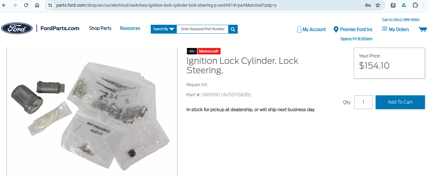 2008 Ignition Key Tumbler - Ford F150 Forum - Community of Ford Truck Fans