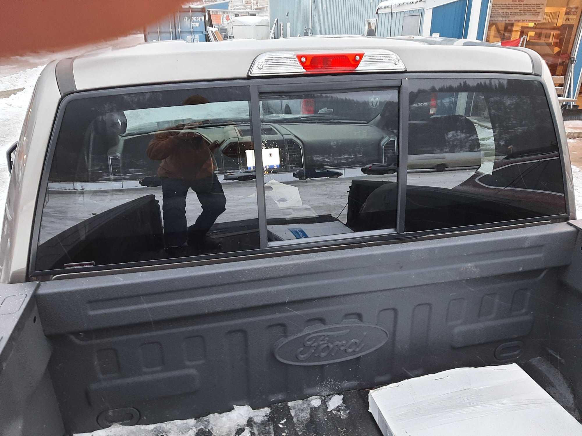 My C.R. Laurence manual sliding rear window has arrived at the glass ...