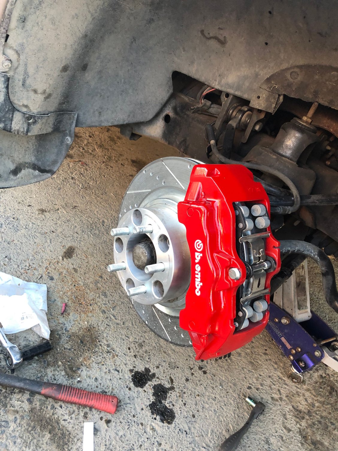 Brembo 6 piston Calipers and 14" Rotor Swap on the road - Ford F150 Forum - Community of Ford ...