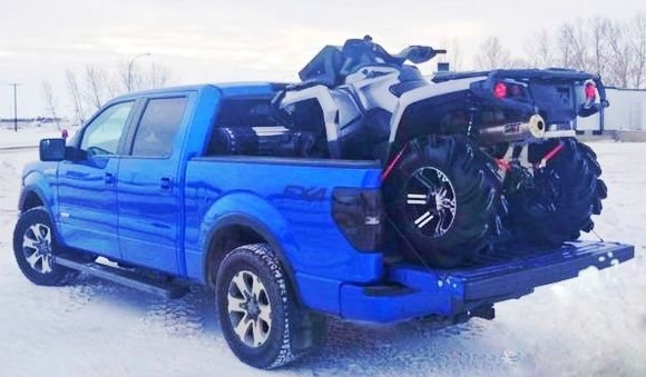 Closing tailgate with Quad/ATV in 5.5' bed using an ATV Riser - Ford ...