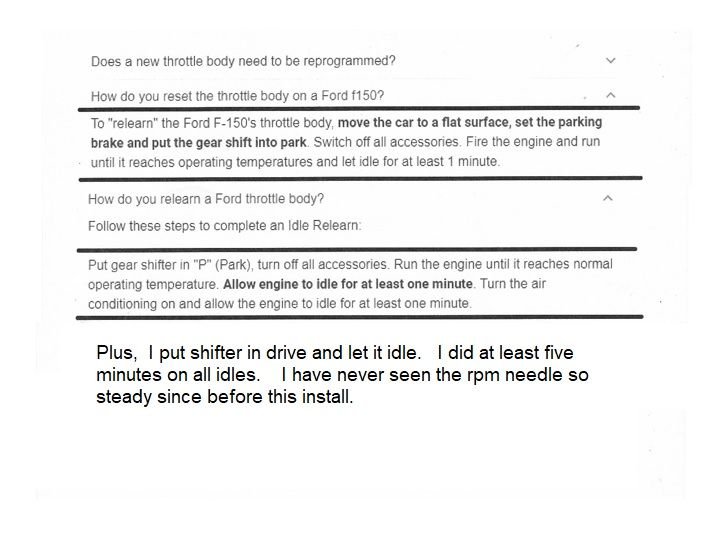 P2111 Throttle Body Story from symptoms to success - Ford F150 Forum ...
