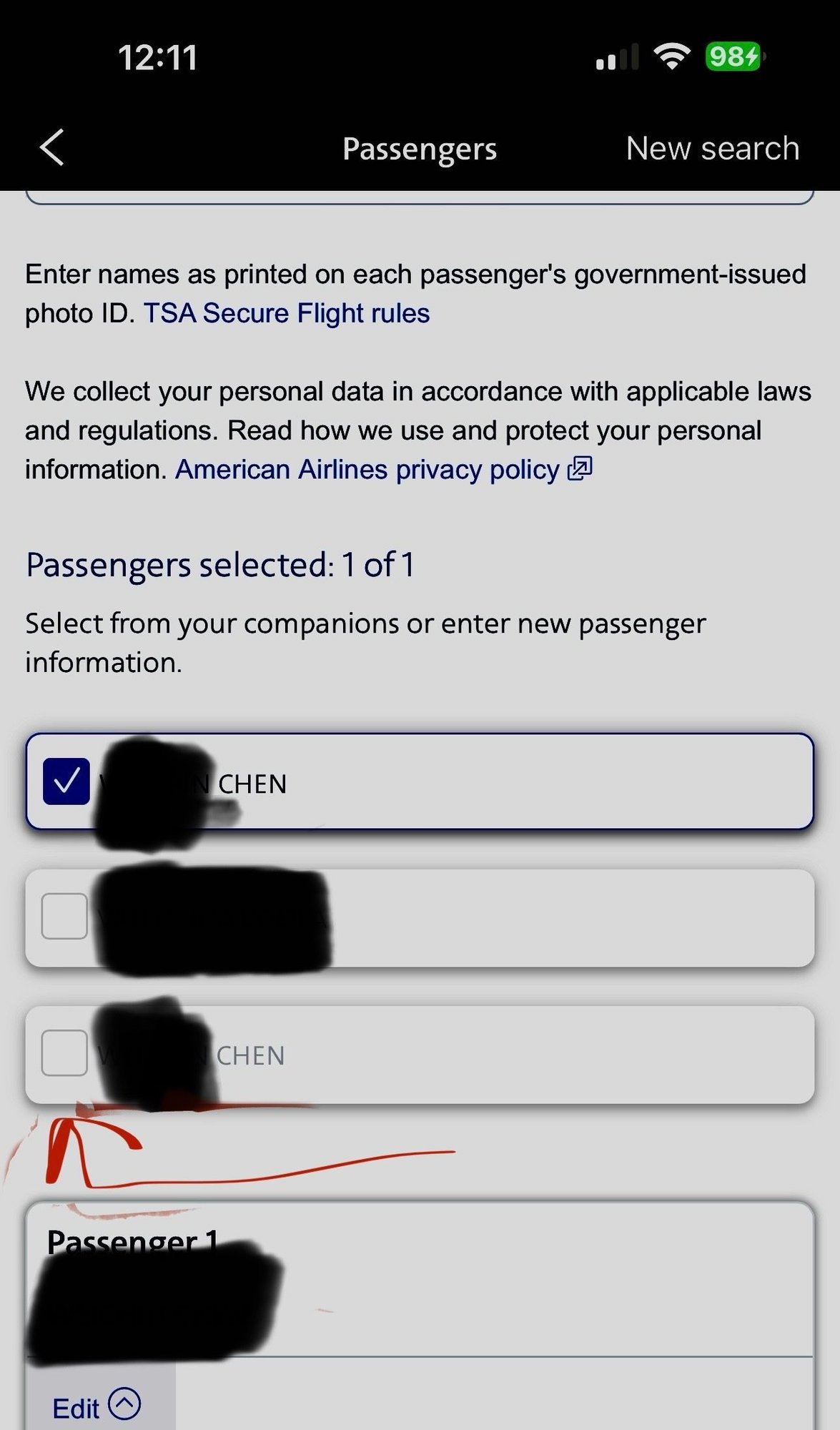 AA deletes autofill info upon entering BAEC number - FlyerTalk Forums