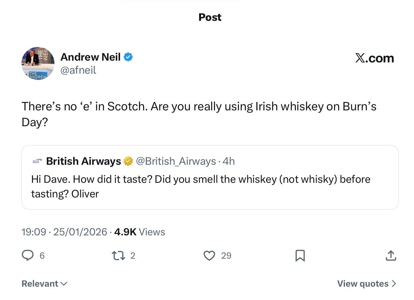 Andrew Neil on X letting rip at BA - Page 20 - FlyerTalk Forums