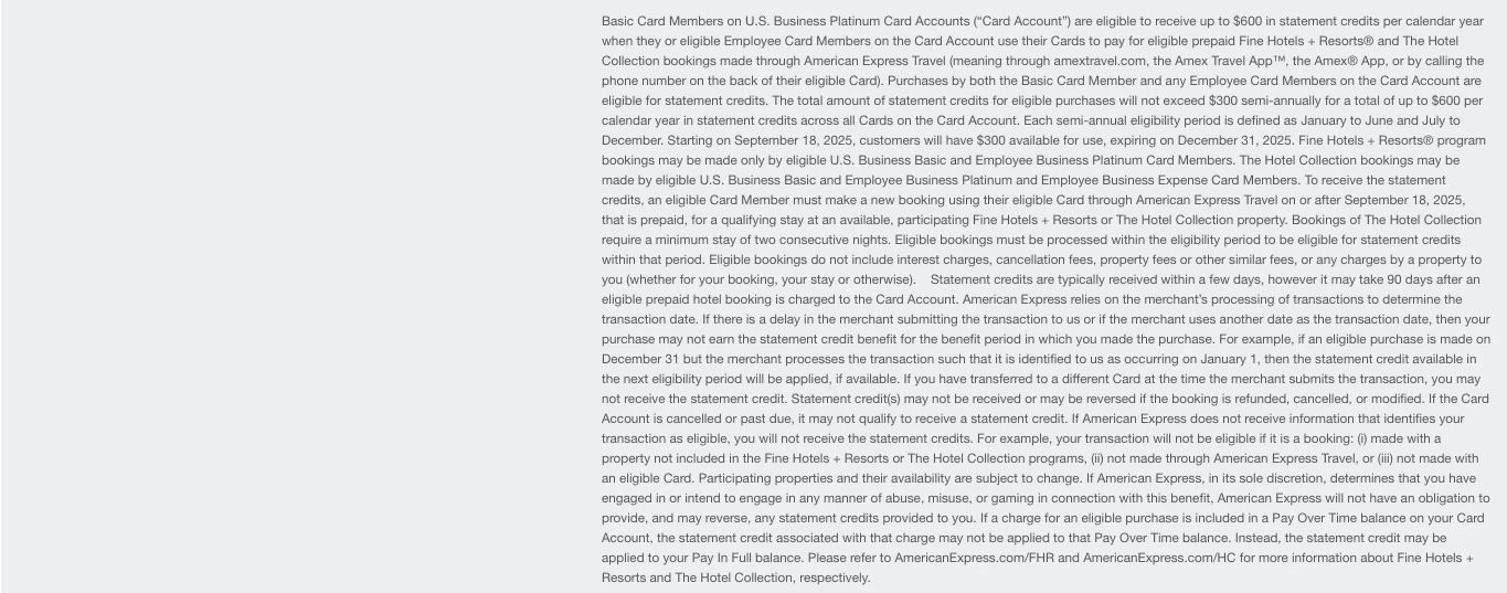 FlyerTalk Forums - Amex USA changes to FHR & THC hotel as part of ...