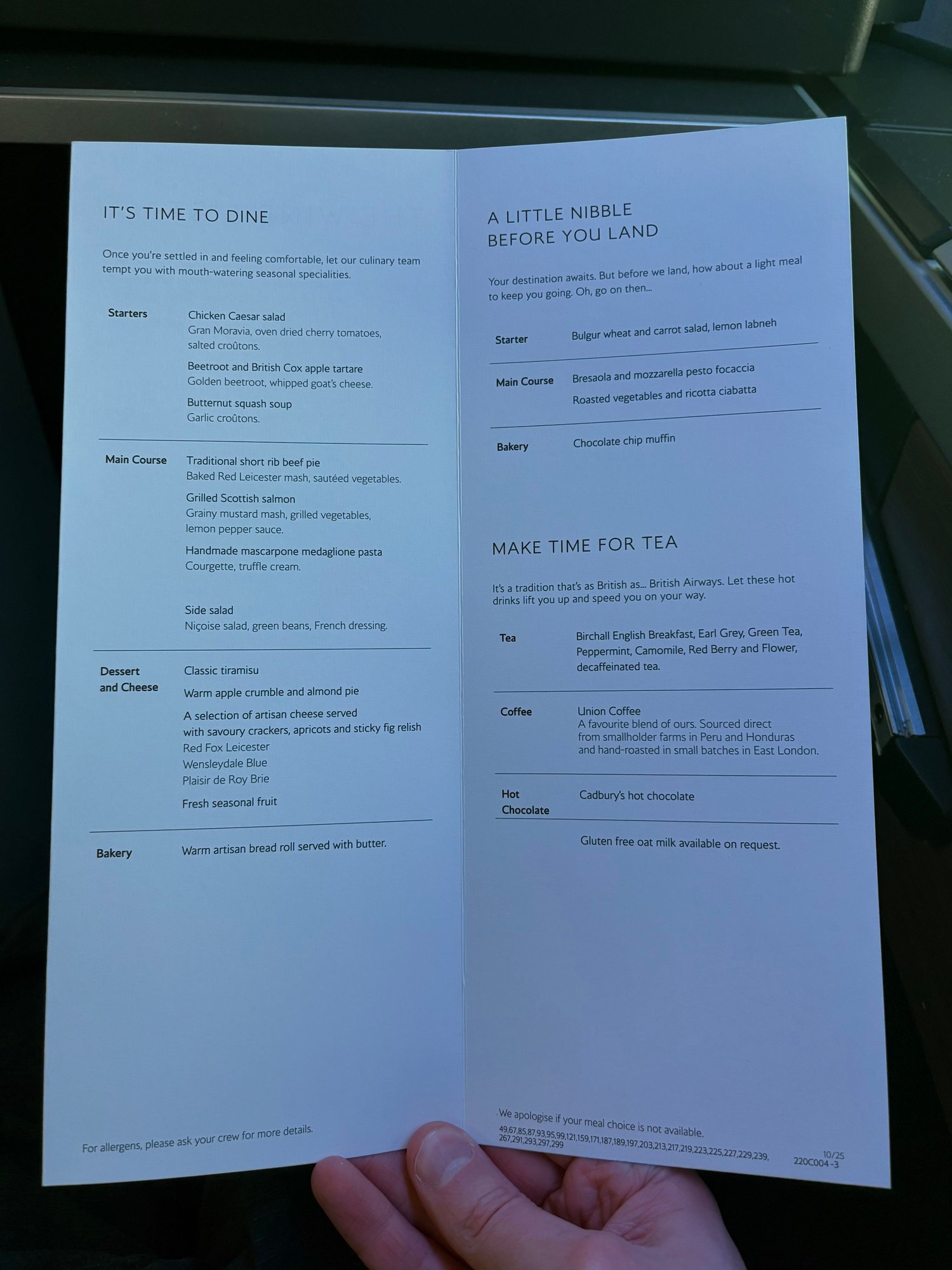 Long haul in-flight catering 2025 | Club World - Page 45 - FlyerTalk Forums