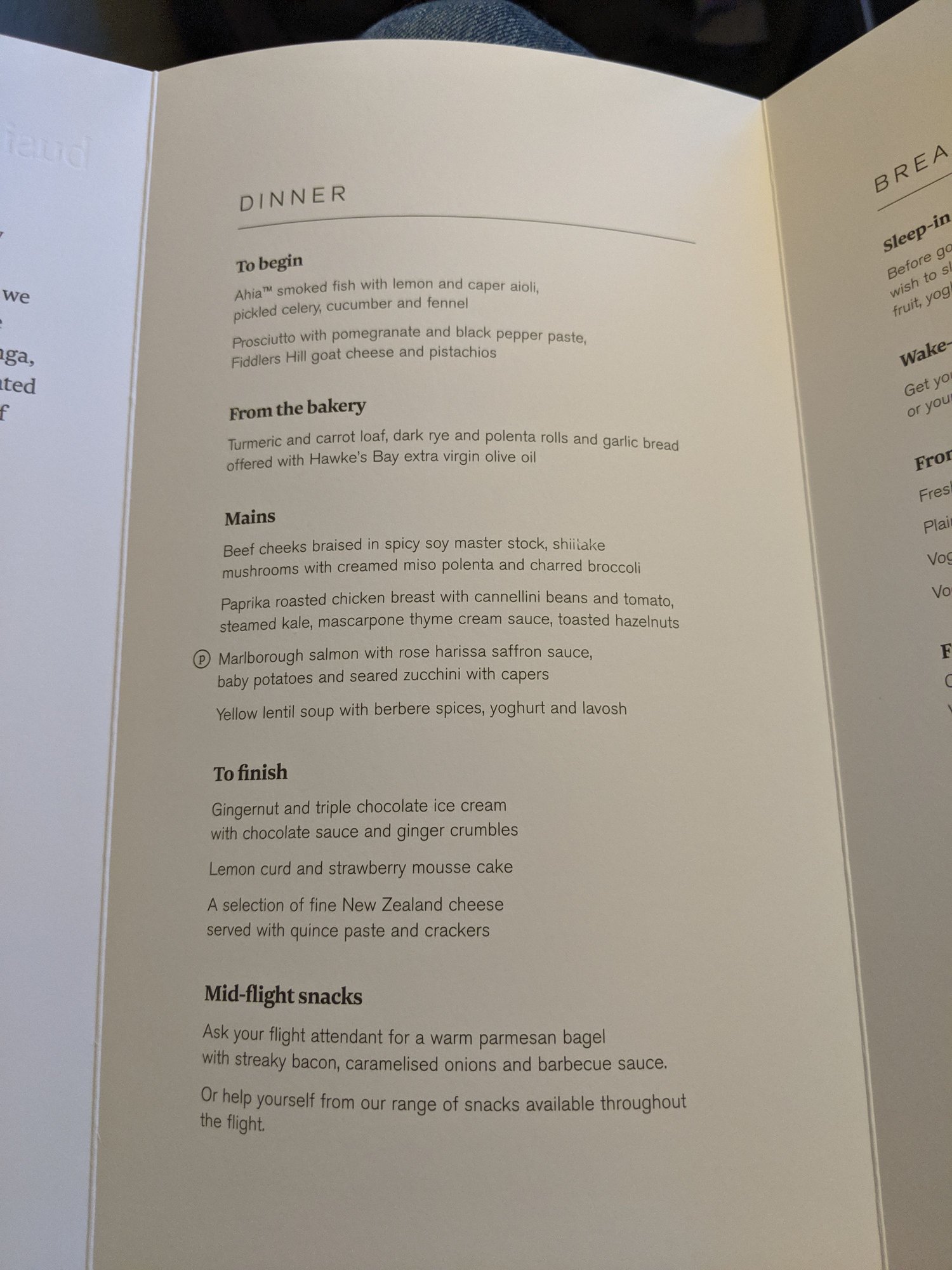 Business Class Menus? - Page 5 - FlyerTalk Forums