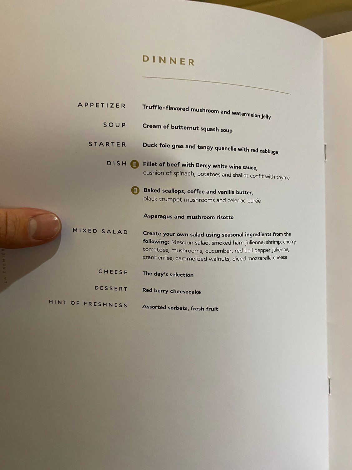2022 AA International Meal / Meals - menu / photos / etc. (master ...
