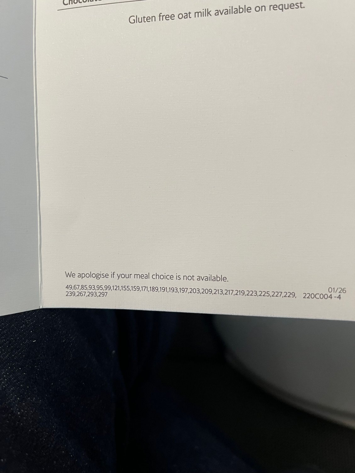 Long haul in-flight catering 2026 | Club World - Page 2 - FlyerTalk Forums