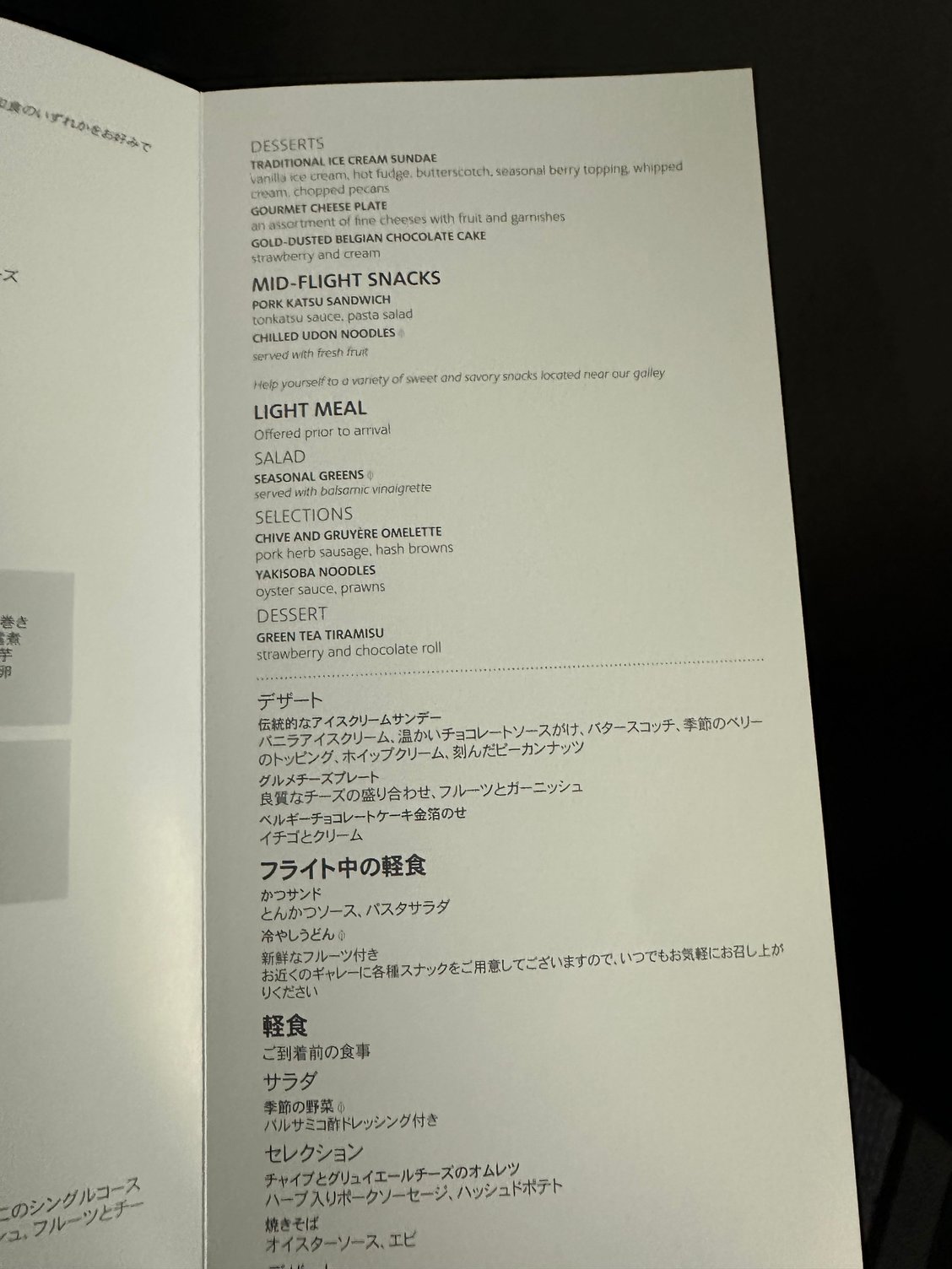 2025 AA International Meal / Meals - menu / photos / etc. (master ...