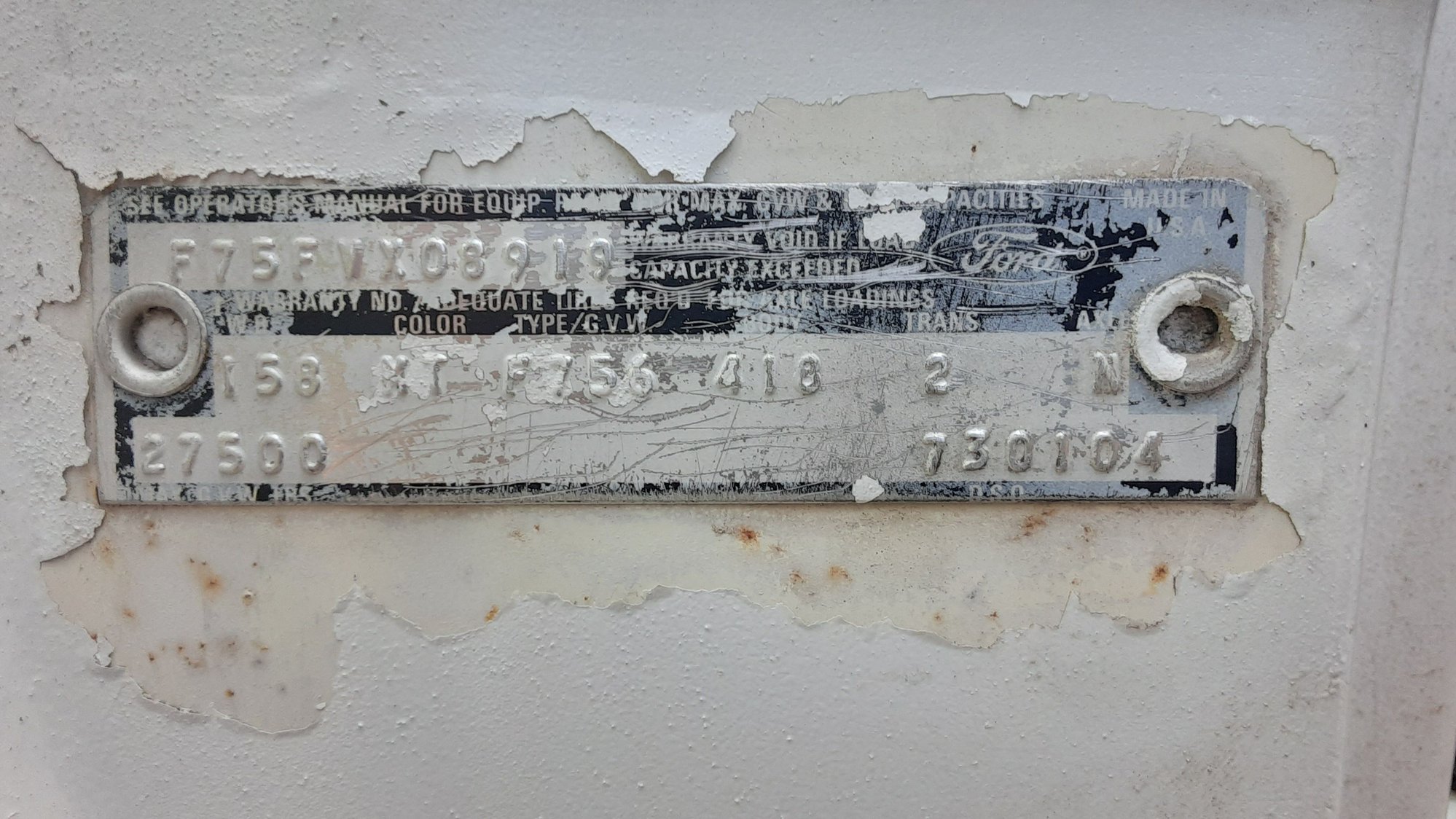 '75 F750 decode & axle ID - Ford Truck Enthusiasts Forums