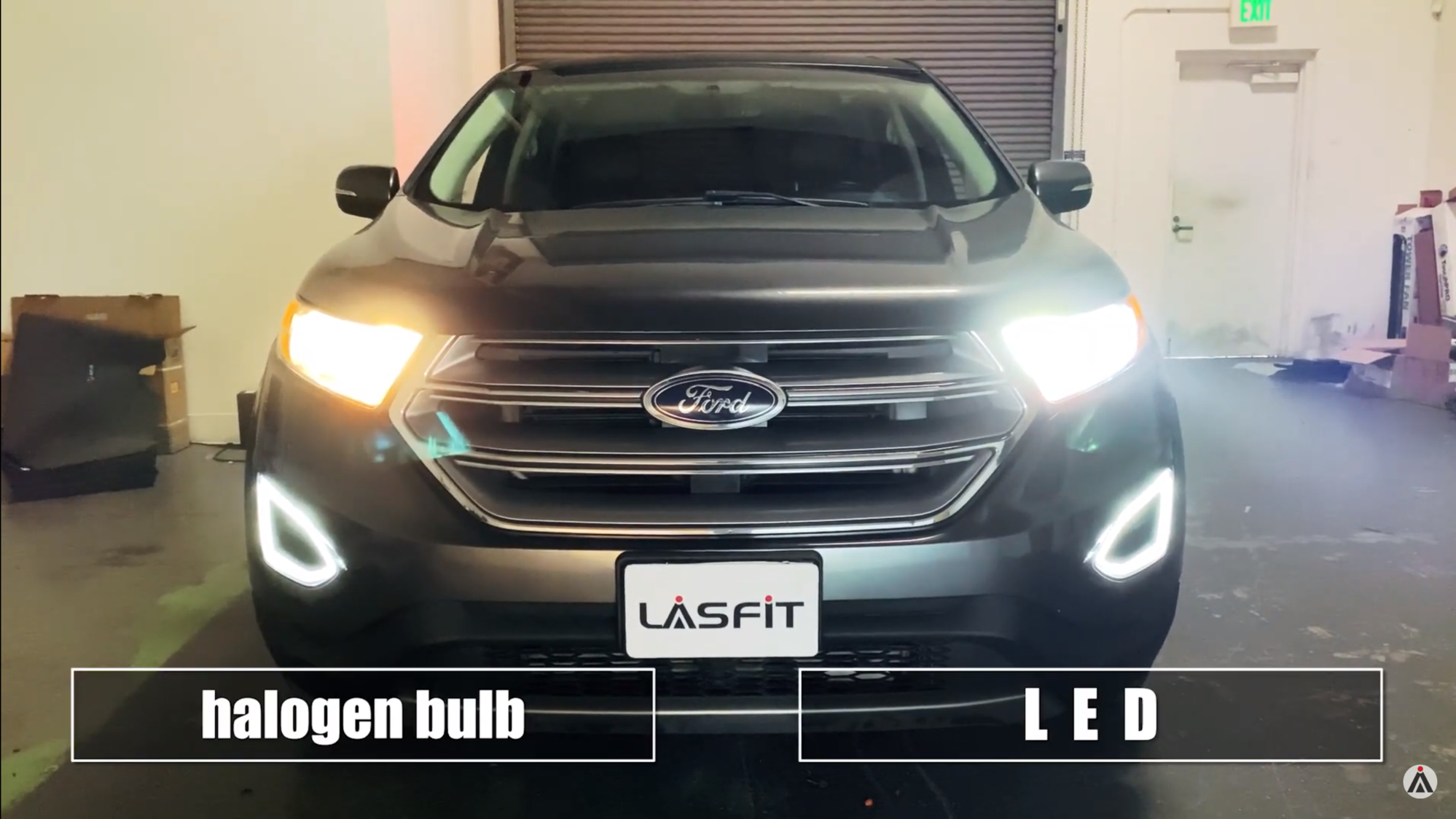 LASFIT H11 LED headlight low beam bulbs install on Ford Edge 2015-2018 ...