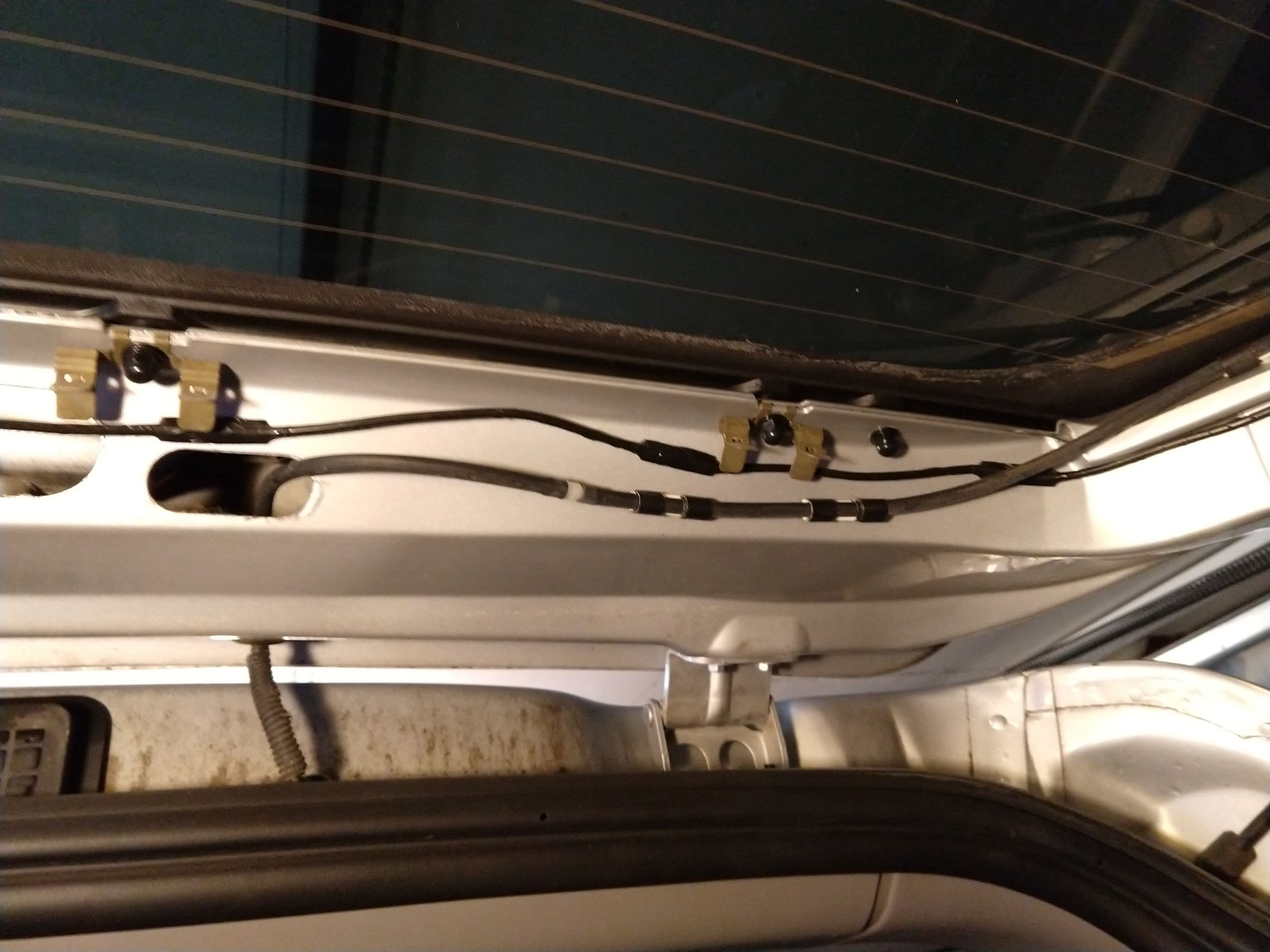 How to remove Excursion rear hatch trim and replace rear defroster tab ...