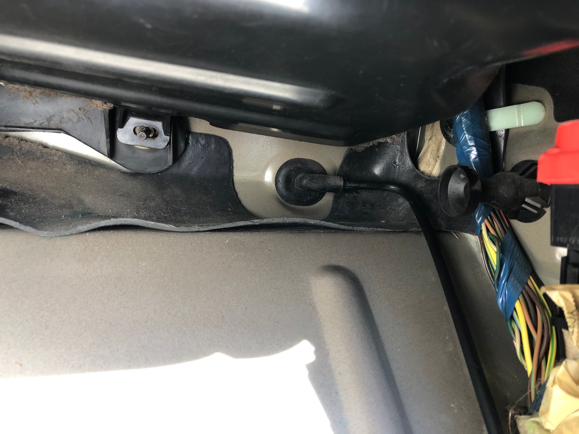 Routing for rear washer fluid line along passenger side? - Ford Truck ...