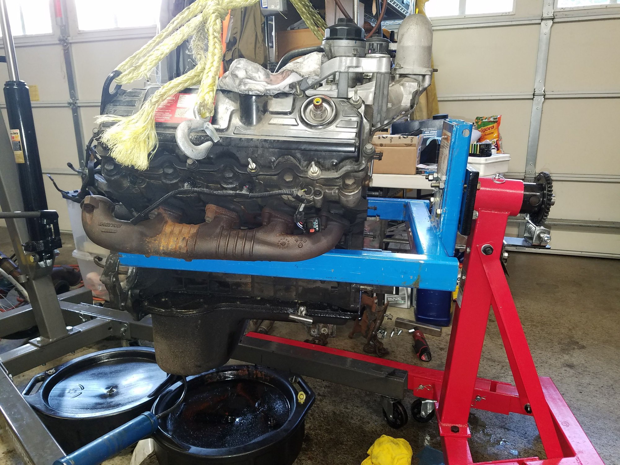 My 1 Ton Harbor Freight Engine Stand upgrade and some questions - Ford ...