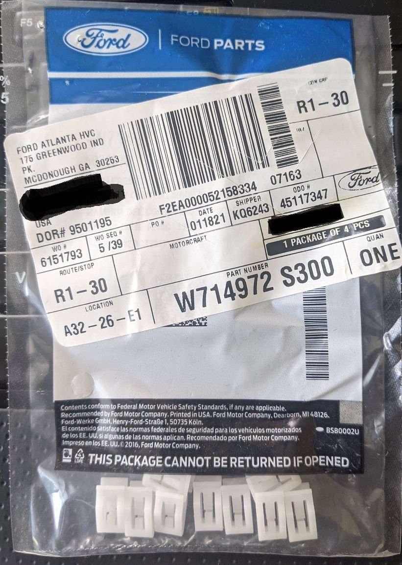 White Plastic Clips on Center Console - Ford Truck Enthusiasts Forums