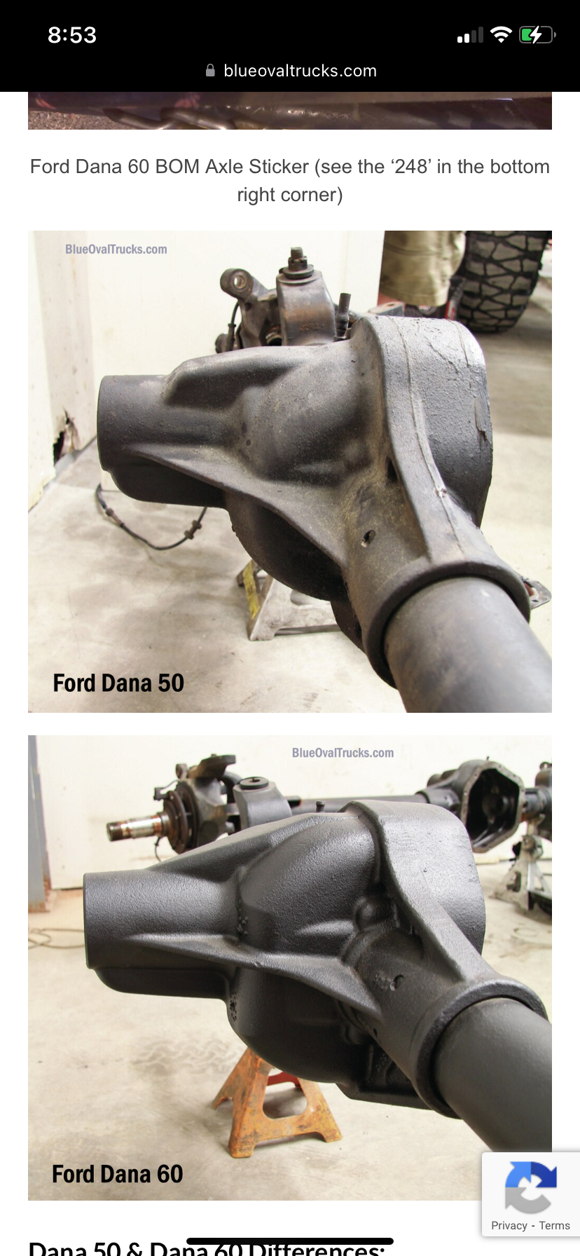 2002 Ford F250 7.3L Front Axle / Ball joint questions Dana 60 - Ford ...