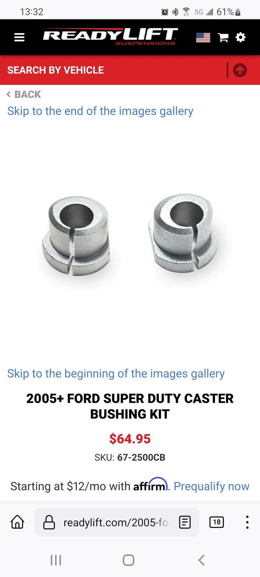 Readylift Ford Super Duty Caster Bushing Kit - Ford Truck Enthusiasts ...