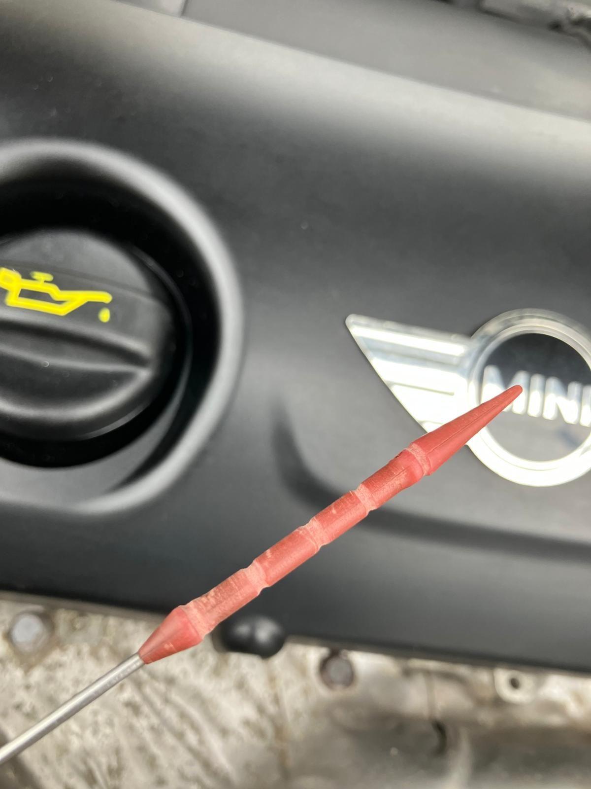 checking oil on mini