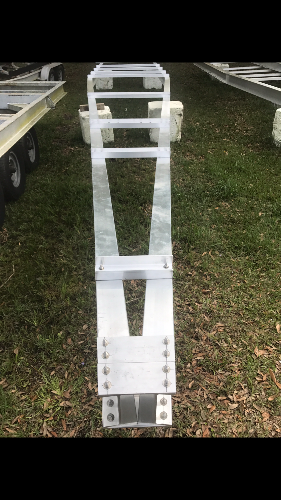Unfinished!! 38' Aluminum Heavy Duty triple Axle Trailer Frame ...