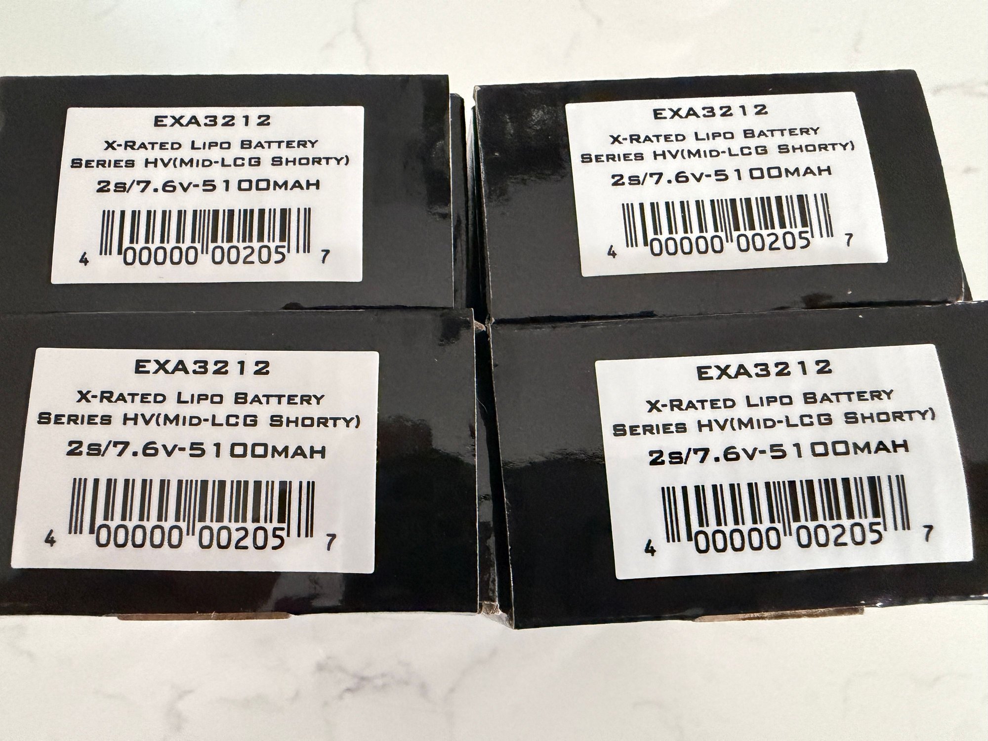 F/S:Exalt X-Rated 2S 135C HVX LCG Shorty Lipo Batteries (7.6V/5100mAh ...