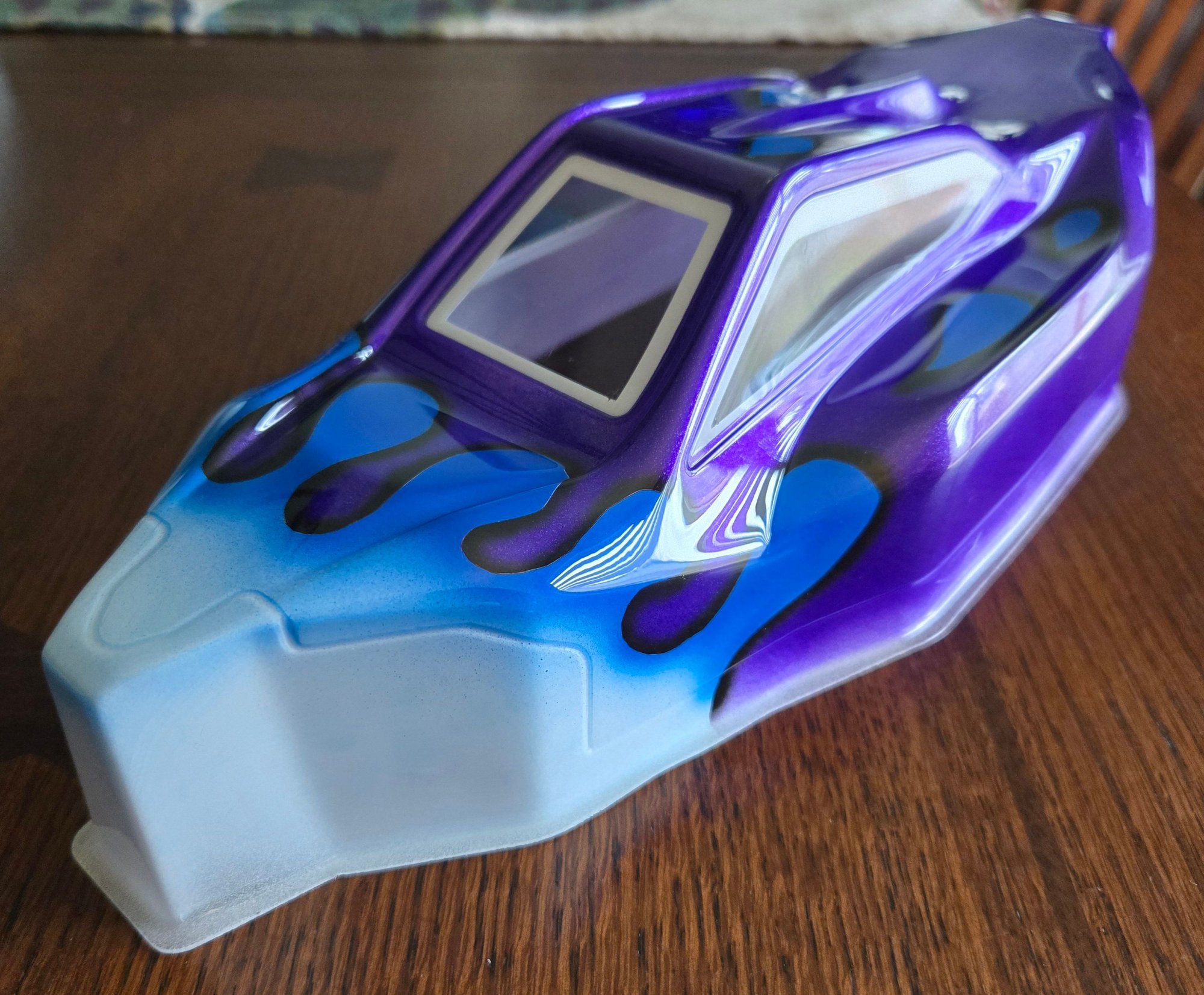 New Custom Painted b7 b7d Associated body with clear wings and decals ...