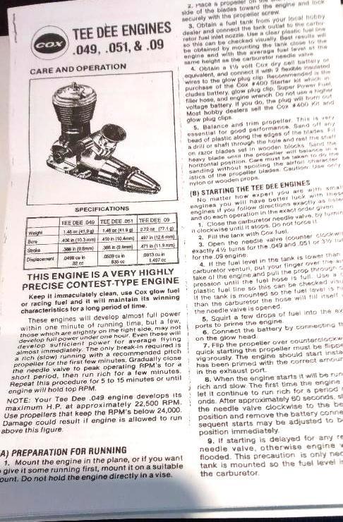 Two Cox TD .051 Like New Engines In Exc. Cond. Strong Compression, Turns Smooth - RCU Forums