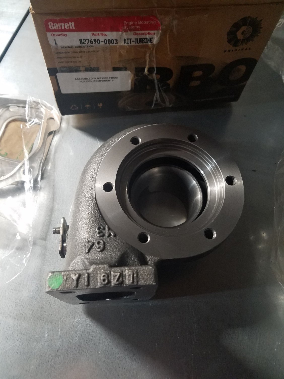 Garrett T25 Inlet; 5-Bolt Outlet; & Internal Wastegate Turbine Hsg; 0. ...