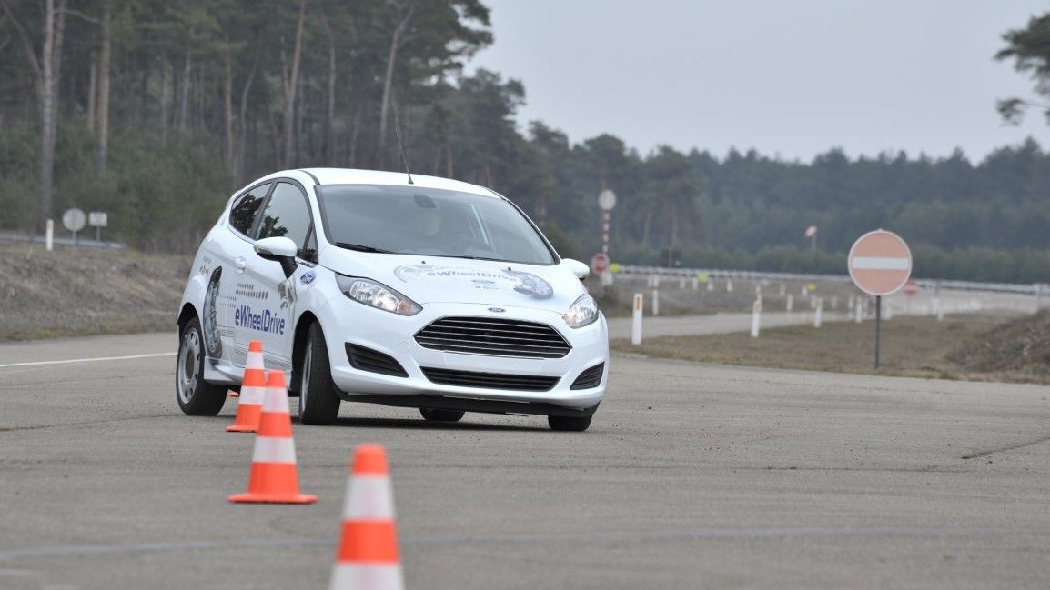 In-Wheel Motor Electric Ford Fiesta Previews Future Urban Vehicles