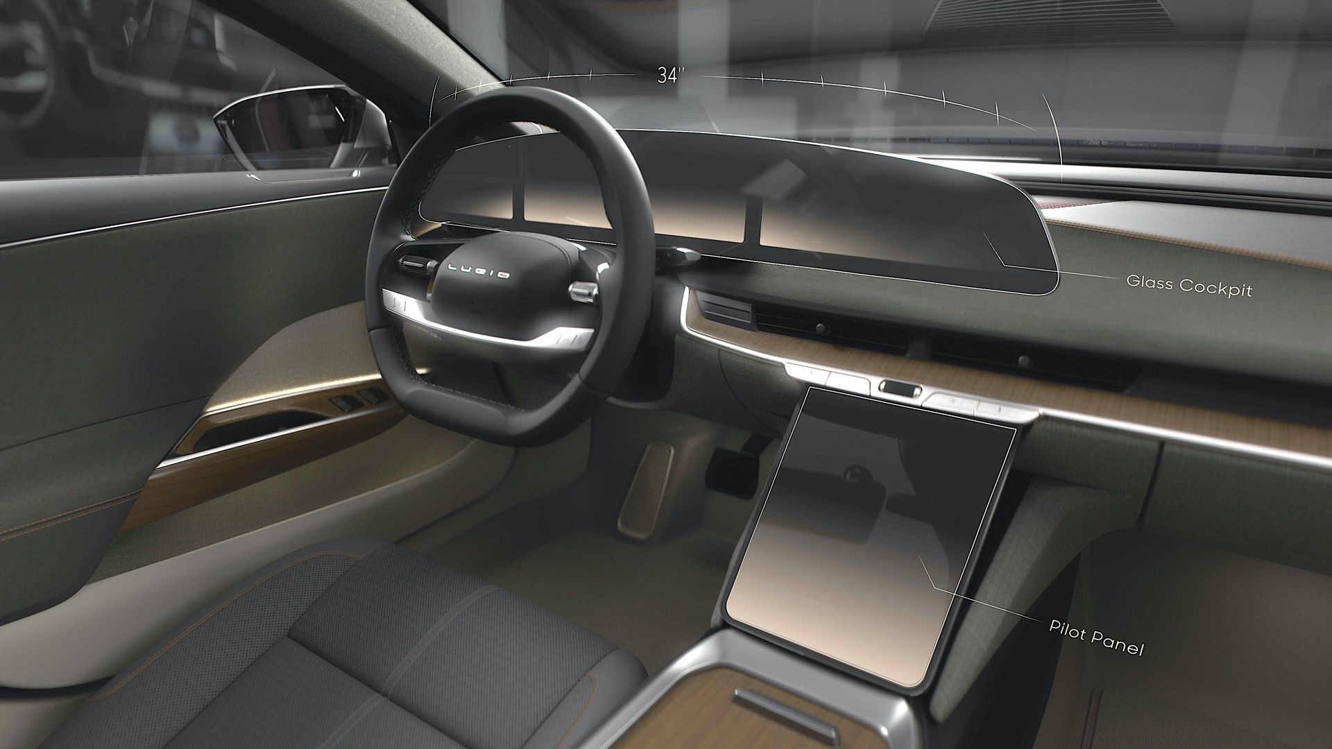 Lucid Air electric sedan interface doesn't skip physical touch points