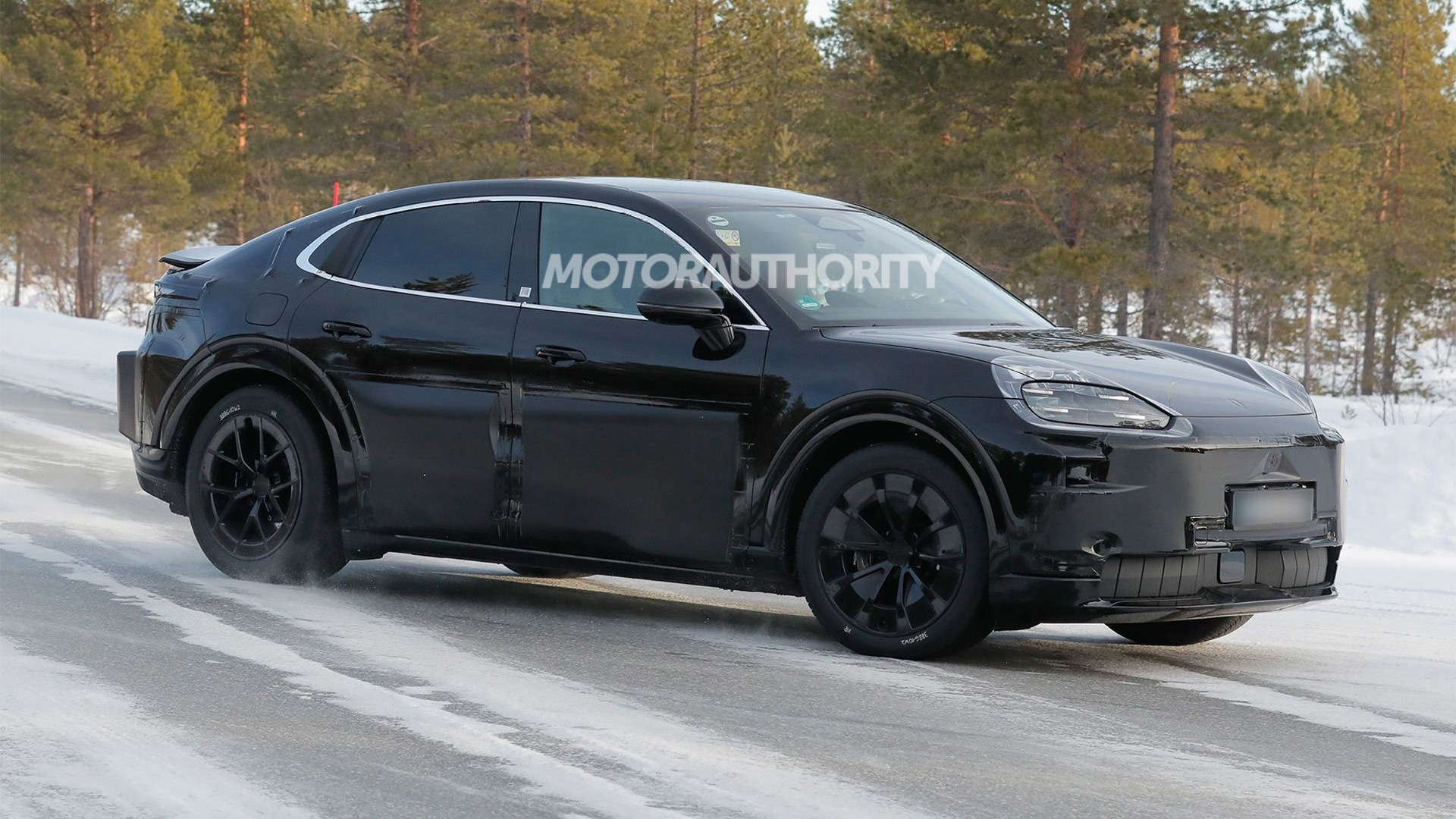2028 Porsche Cayenne Coupe EV spied with new details