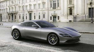 The Ferrari Roma's key is just a Ferrari badge