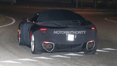 2024 Ferrari Roma Spider spy shots: New entry-level convertible takes shape