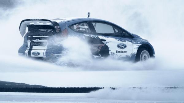 Ford Fiesta ST Rallycross Car Plays In The Snow: Video