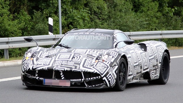 2016 Pagani Huayra R Prototype Spied With Massive Rear Wing: Video