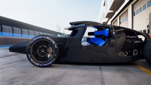 Bugatti shows off Bolide's carbon-fiber tub